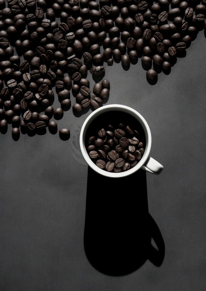 cup coffee full coffee beans | Premium Photo - rawpixel