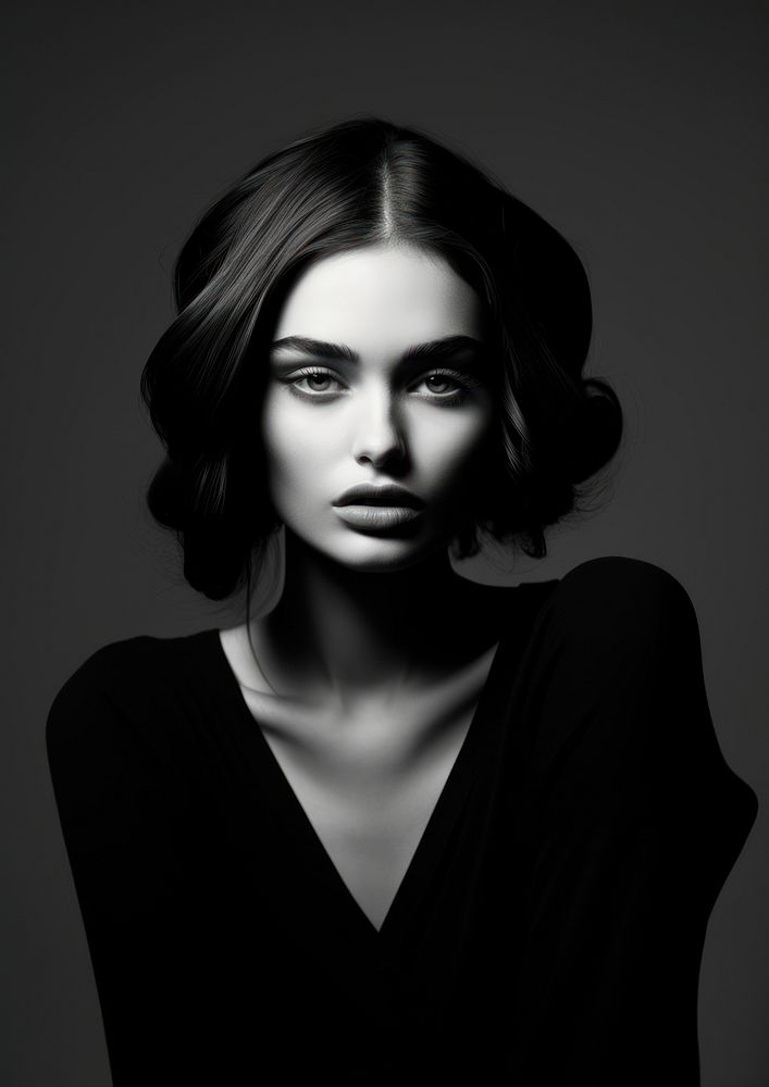 Woman Portrait Photography Black White Free Photo Rawpixel