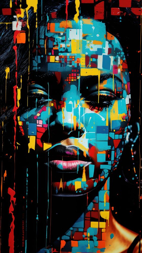 African american painting black adult. | Premium Photo Illustration ...