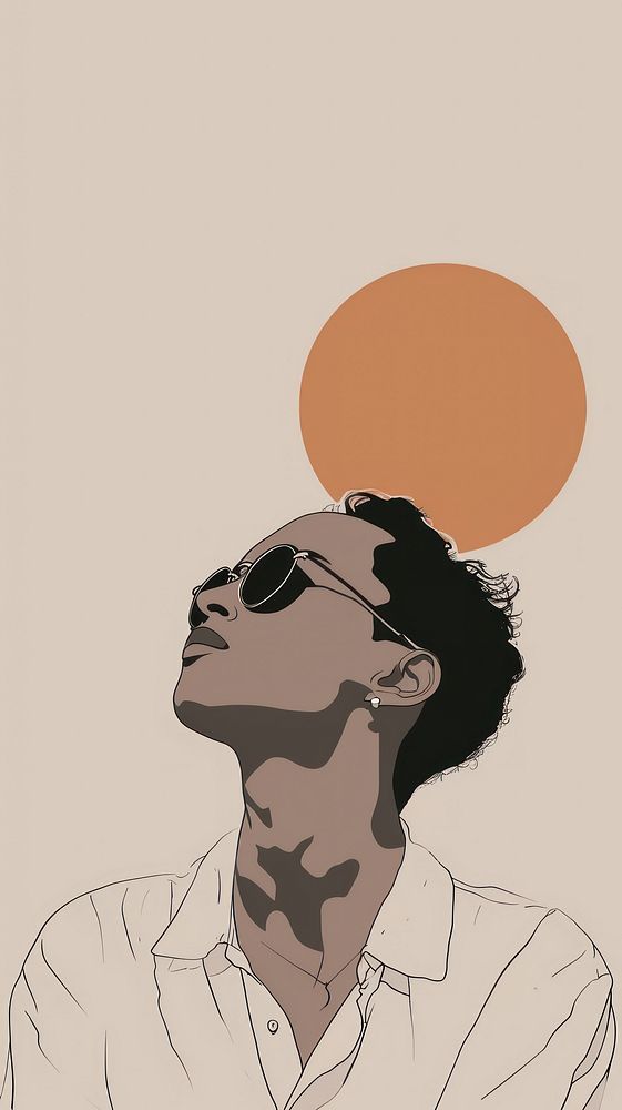 Aesthetic illustration art cartoon drawing. | Premium Photo ...