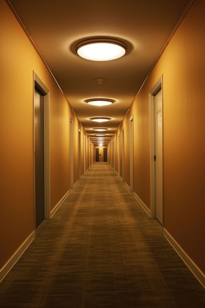 Hallway vintage hotel infrastructure architecture | Premium Photo ...