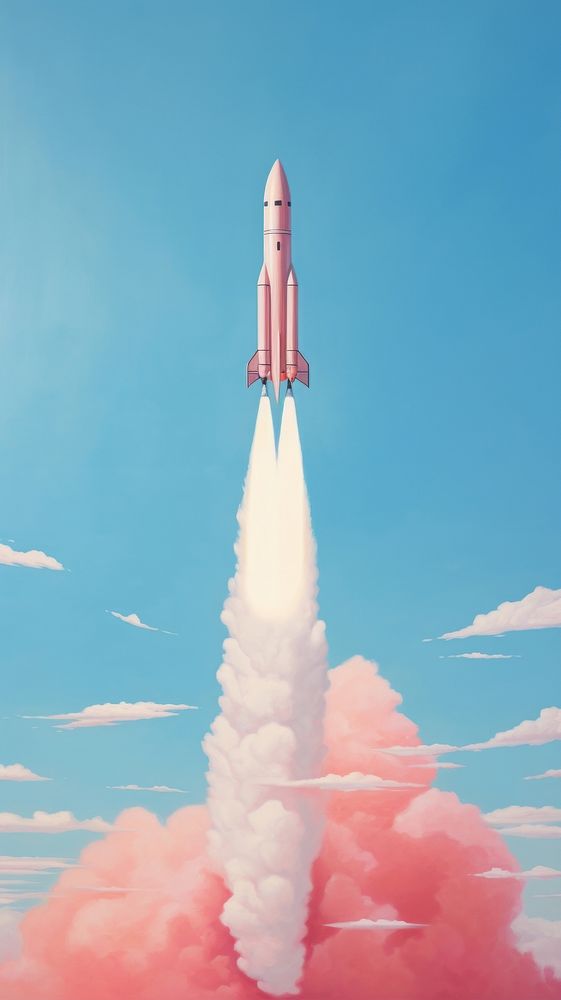 Minimal space cute rocket missile | Premium Photo Illustration - rawpixel