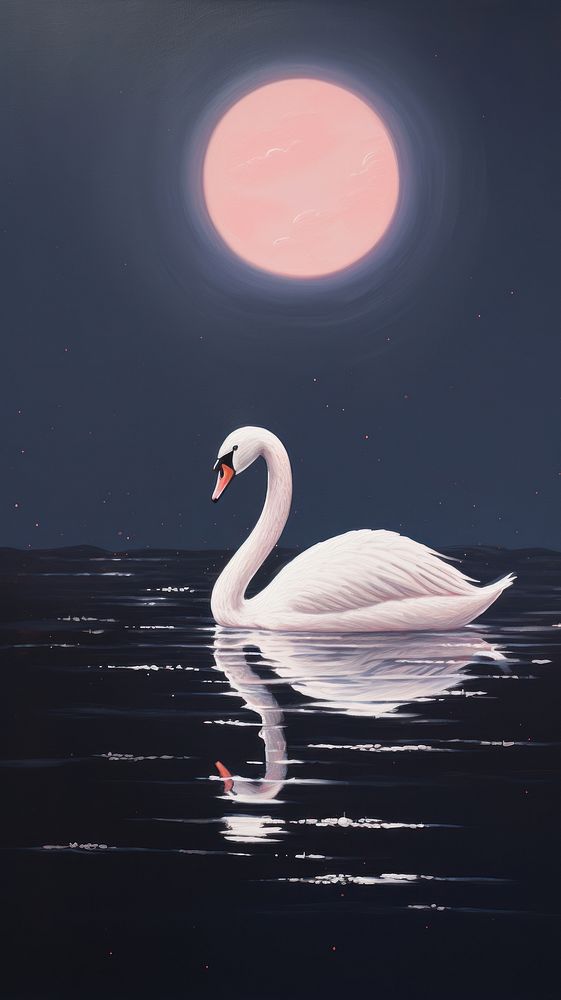 Minimal space swan outdoors animal | Premium Photo Illustration - rawpixel