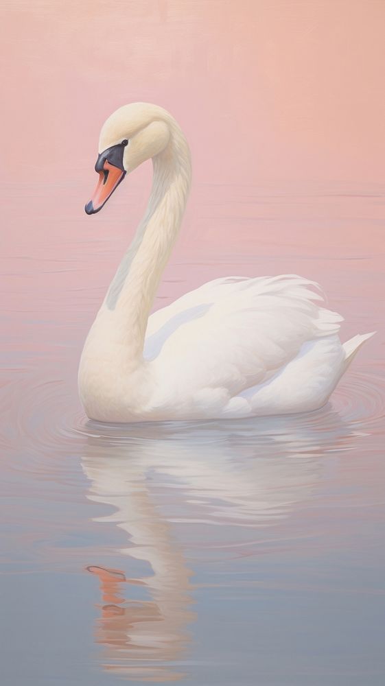 Minimal space swan animal bird | Free Photo Illustration - rawpixel