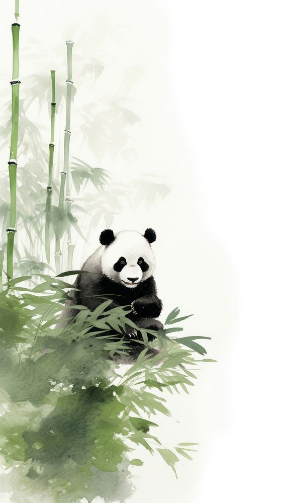 Panda bamboo forrest wildlife plant | Premium Photo Illustration - rawpixel