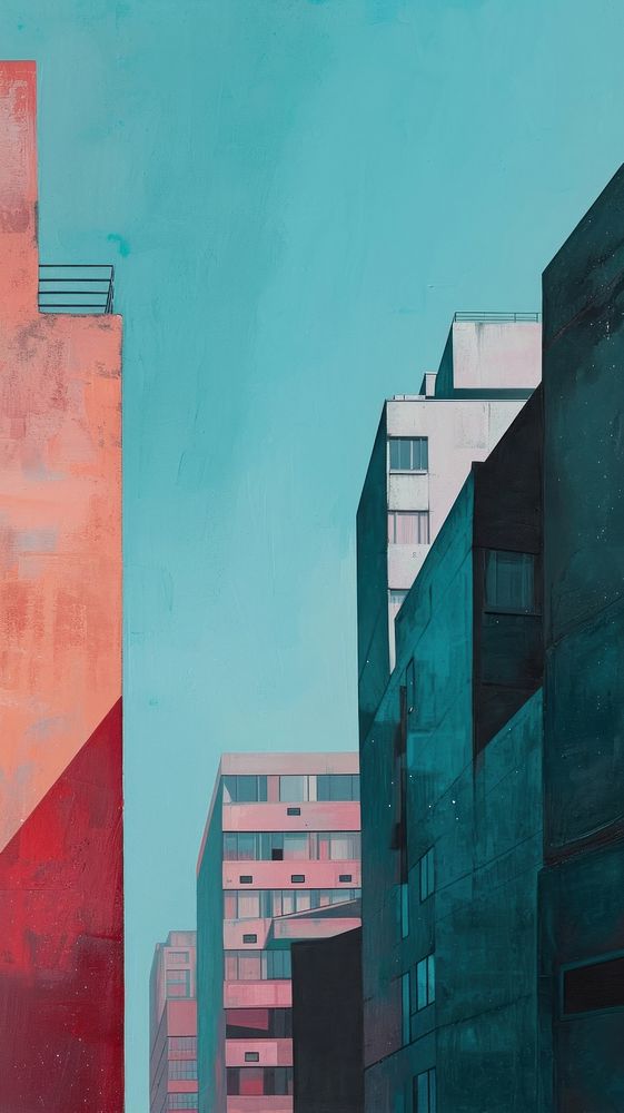 Building painting architecture city. | Free Photo Illustration - rawpixel