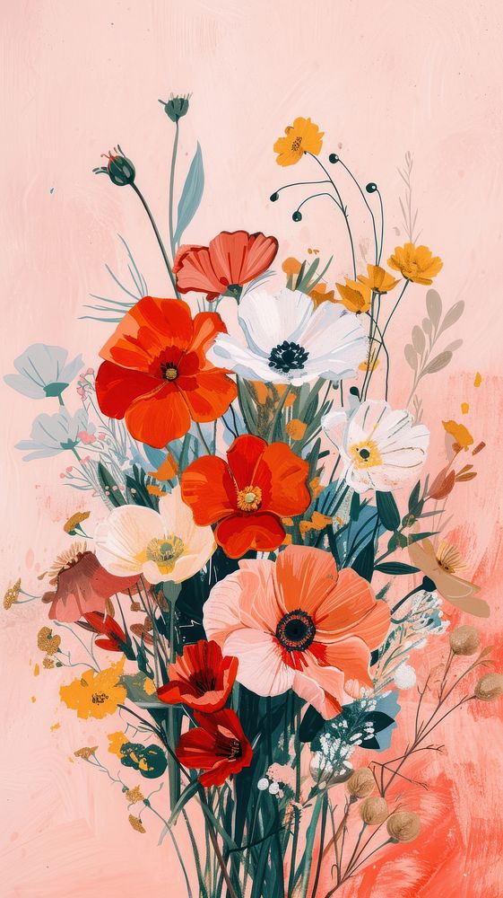Painting flower plant art. | Premium Photo Illustration - rawpixel