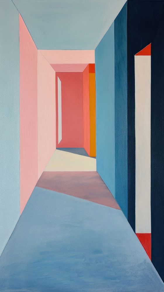 Painting architecture corridor art. | Premium Photo Illustration - rawpixel
