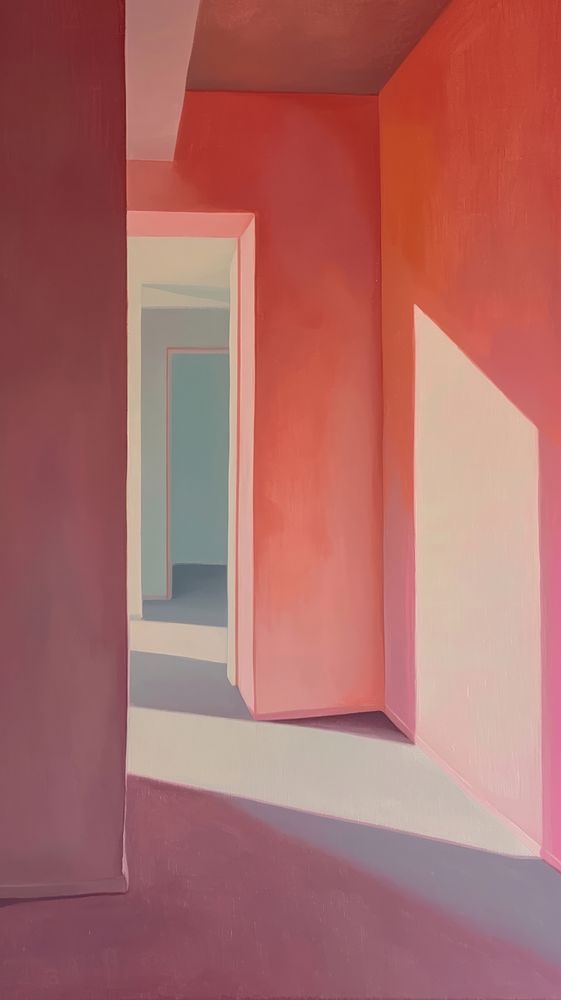 Architecture painting building corridor. | Free Photo Illustration ...