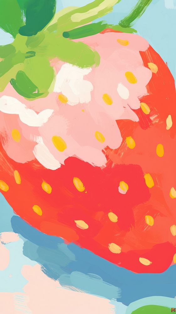 Strawberry painting backgrounds abstract. | Premium Photo Illustration ...