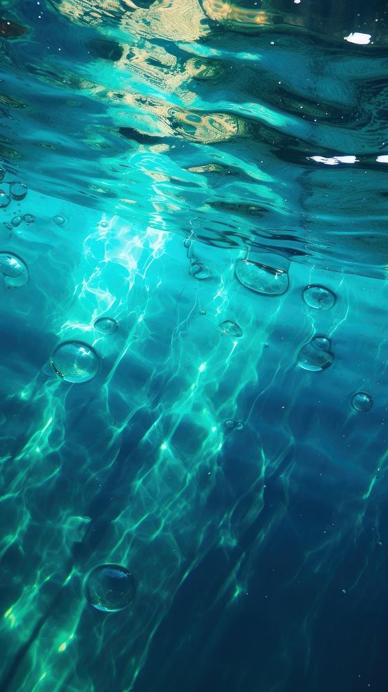 Ocean underwater reflection swimming outdoors | Free Photo - rawpixel