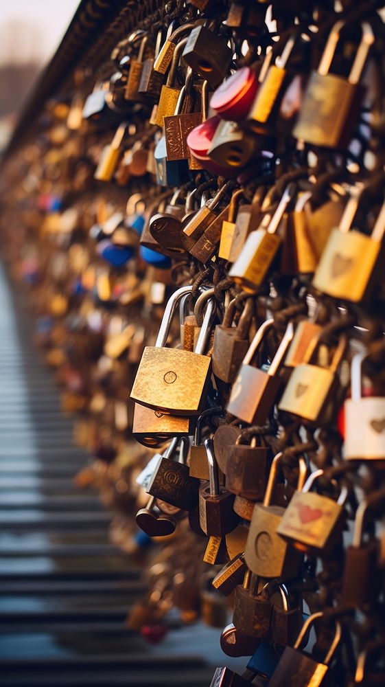 Padlock bridge love architecture. | Free Photo - rawpixel