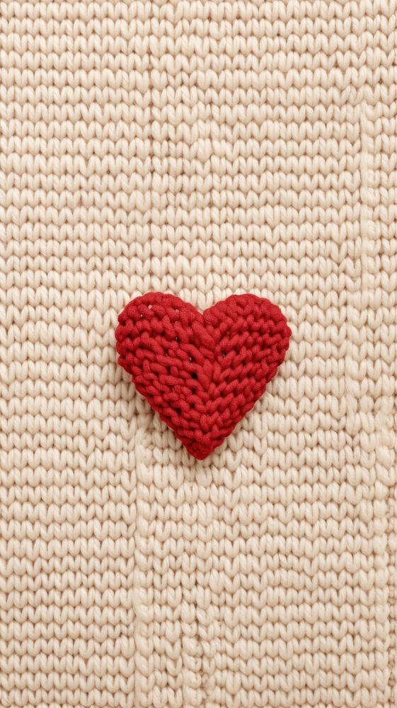 Heart textile knitted pattern. AI | Premium Photo - rawpixel