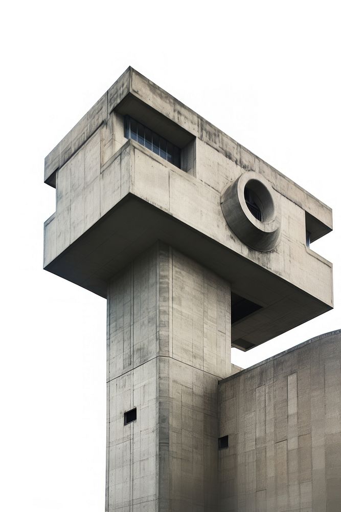 Brutalist observation tower architecture building | Free Photo - rawpixel