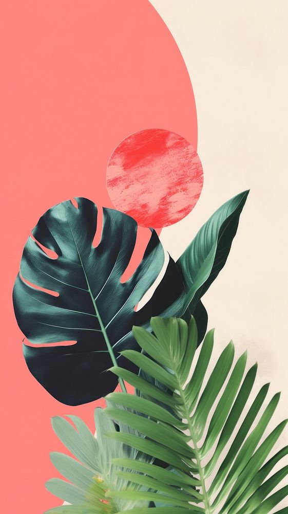 Minimal simple tropical plants art | Premium Photo Illustration - rawpixel