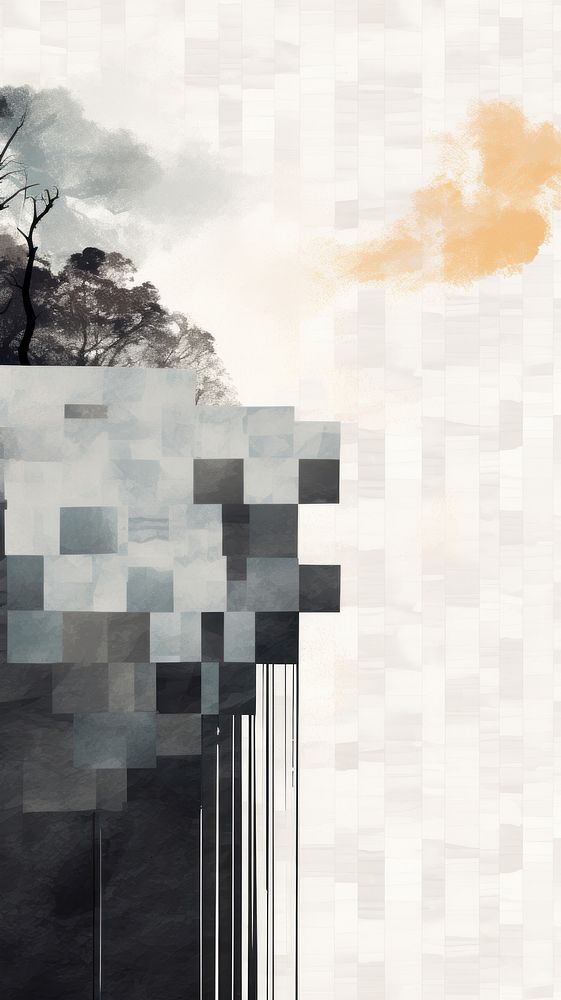 Minimal simple waterfall art abstract | Free Photo Illustration - rawpixel