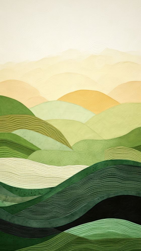 Minimal simple grassy hills abstract | Free Photo Illustration - rawpixel