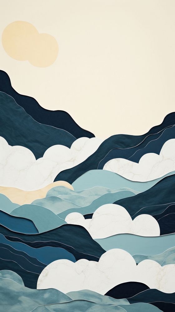 Minimal simple river art abstract | Free Photo Illustration - rawpixel