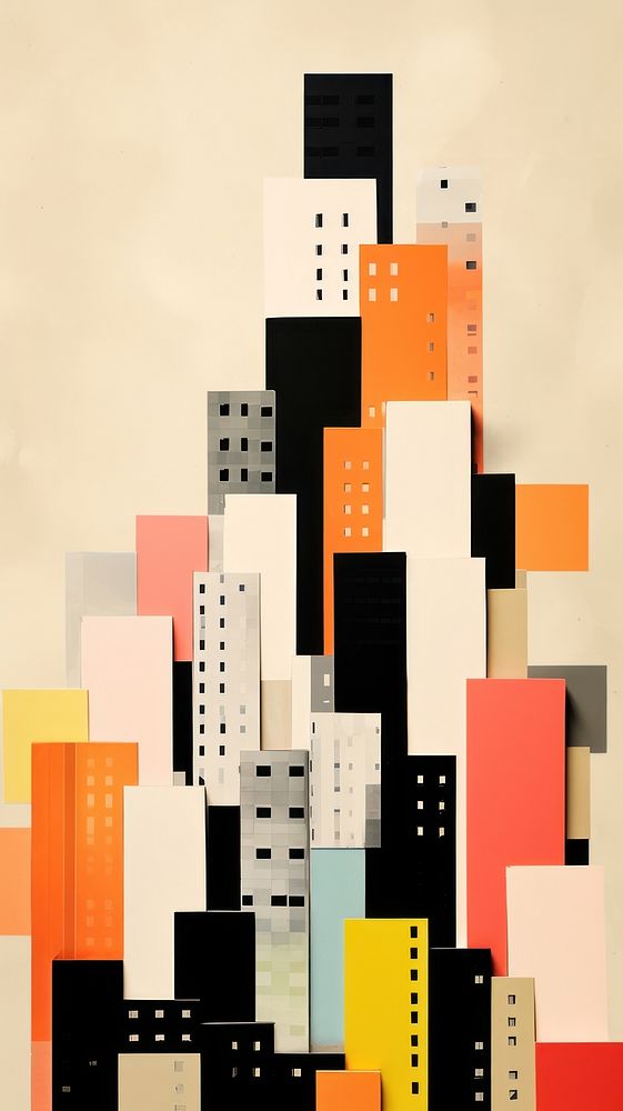 Minimal simple skyscrapers art wall | Free Photo Illustration - rawpixel