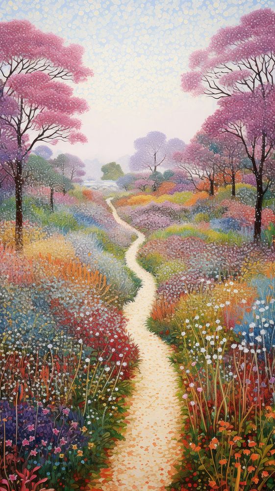 Illustration top view path painting | Free Photo Illustration - rawpixel