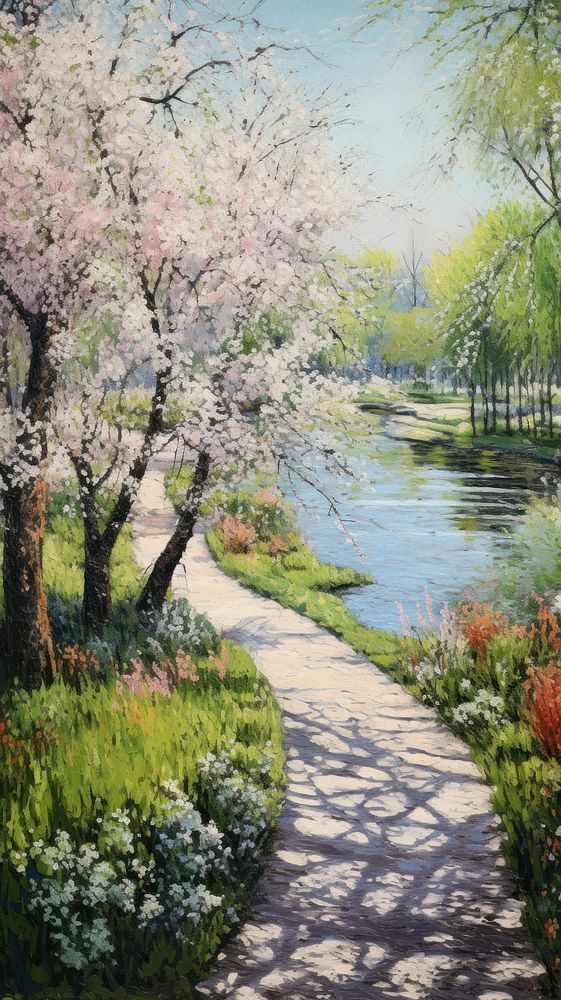 Illustration aerial view park path | Free Photo Illustration - rawpixel