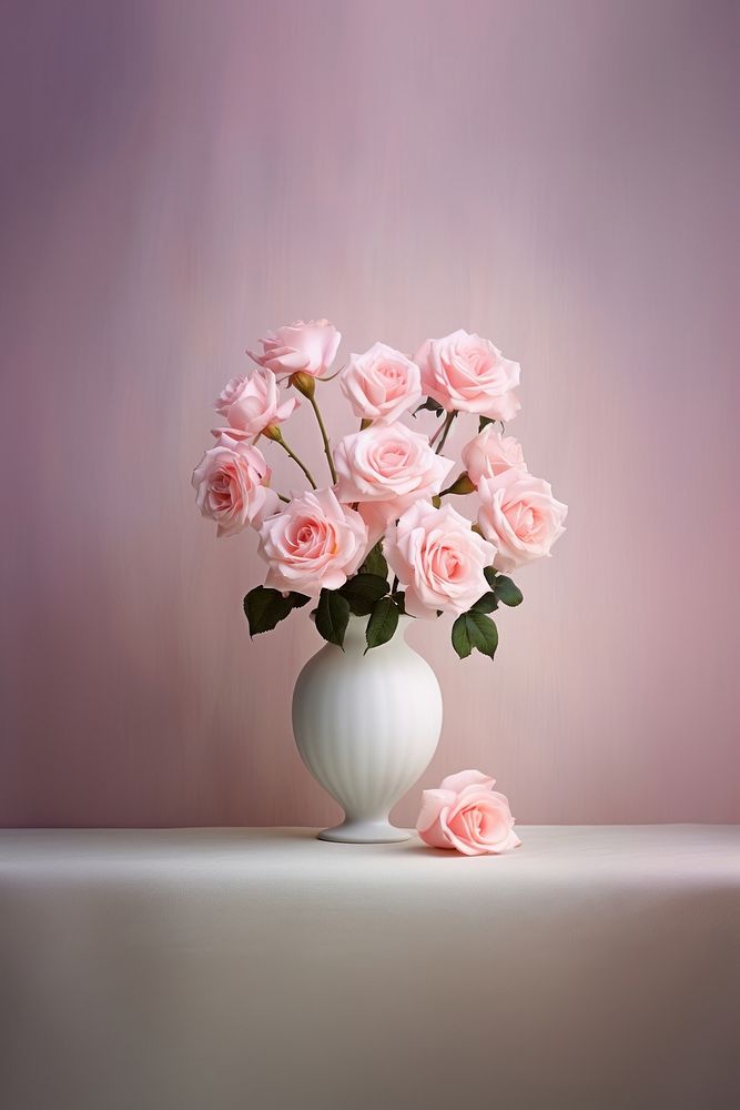 Beautiful blooming roses vase flower | Free Photo - rawpixel