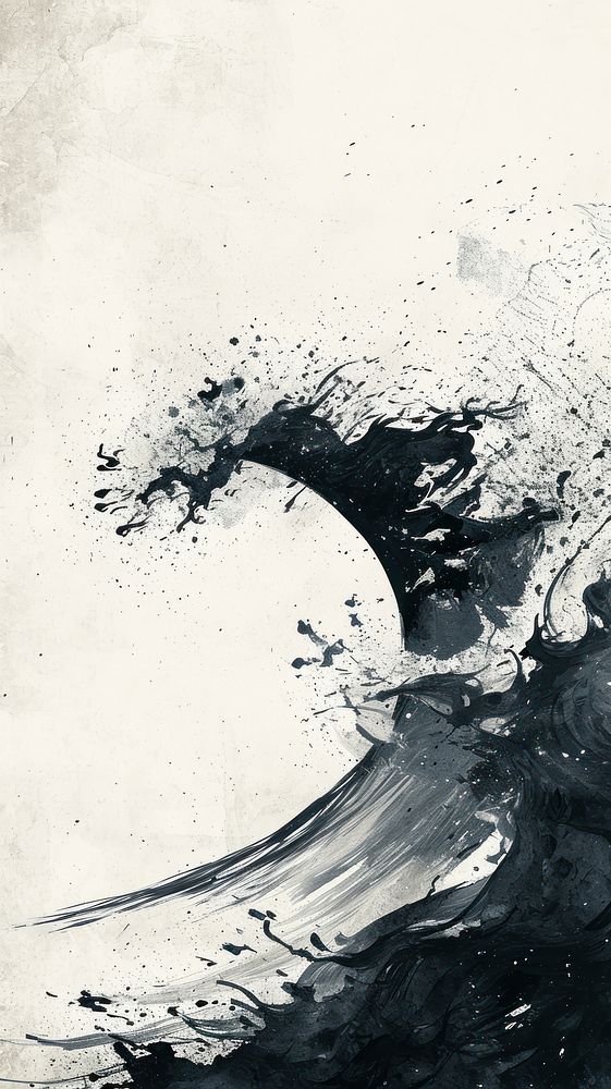 Painting water wave art. | Free Photo Illustration - rawpixel