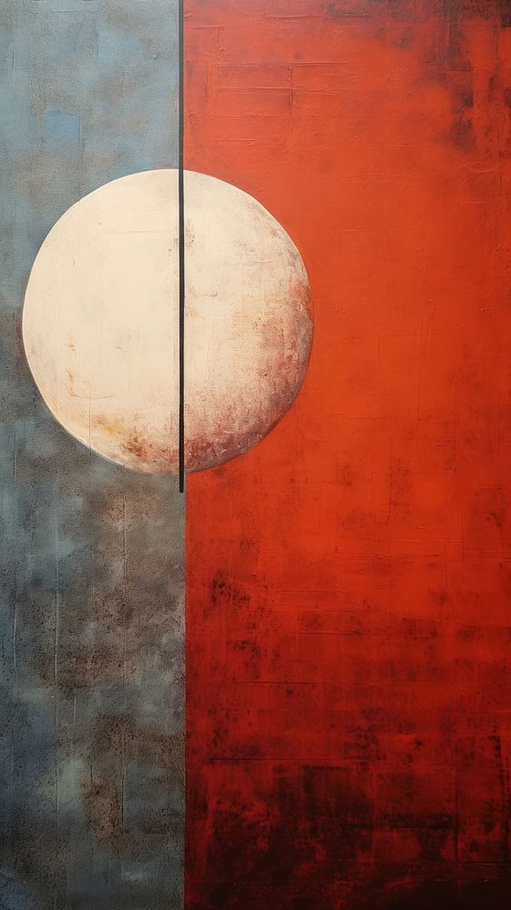 Minimal moon painting art backgrounds. | Premium Photo Illustration ...