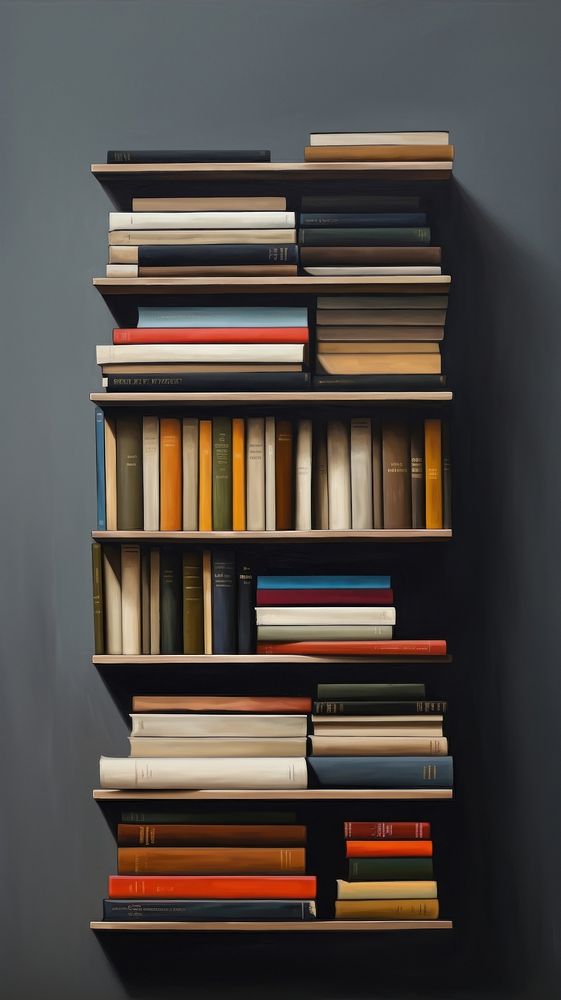 Minimal style book shelf bookshelf | Free Photo Illustration - rawpixel