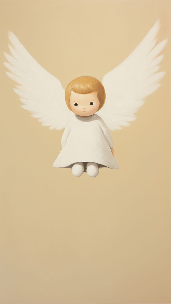 Minimal style baby angel toy | Premium Photo Illustration - rawpixel