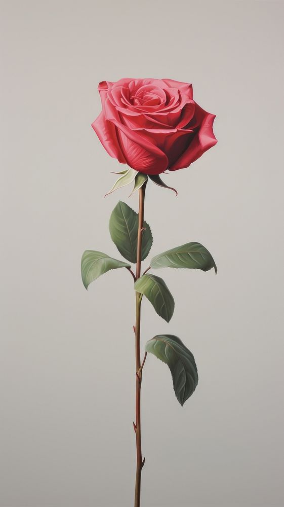 Minimal rose flower plant inflorescence. | Premium Photo Illustration ...