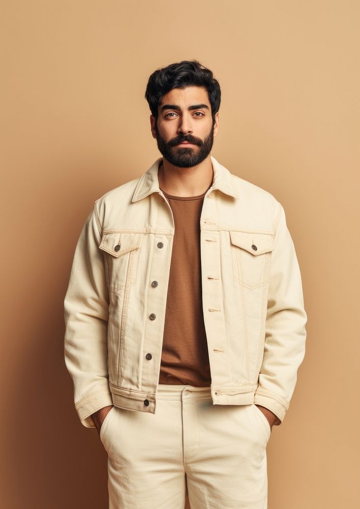 Cream denim jacket portrait fashion | Premium Photo - rawpixel