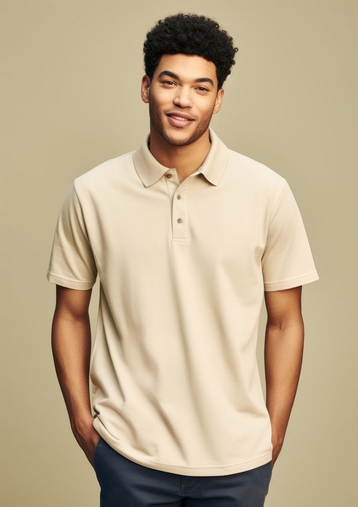 Cream polo shirt t-shirt fashion | Premium Photo - rawpixel