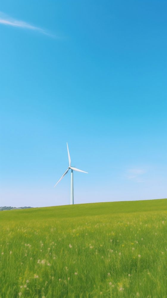 Aesthetic Wind turbine green field | Free Photo - rawpixel