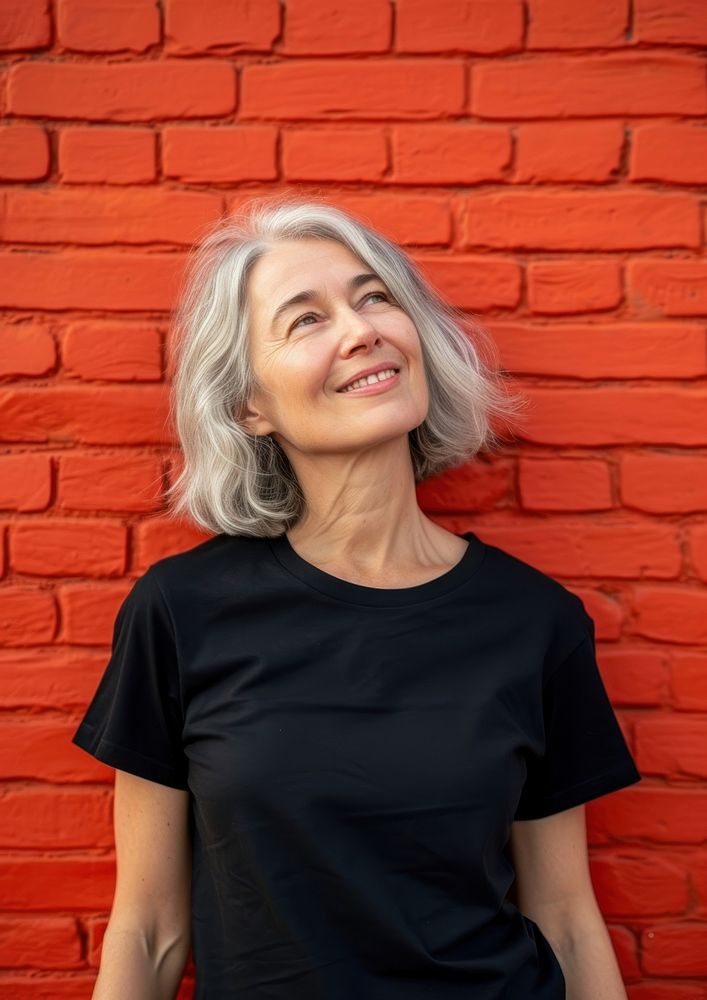 T-shirt portrait brick adult. | Premium Photo - rawpixel