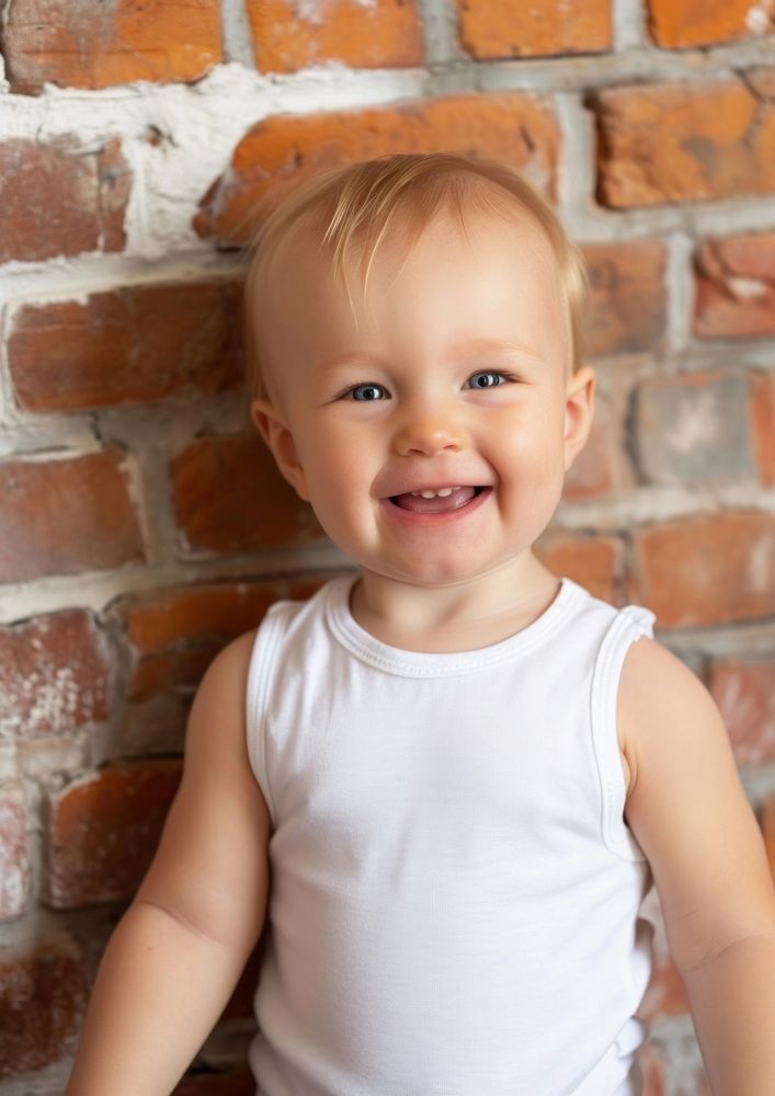 Tank top portrait brick baby. | Free Photo - rawpixel