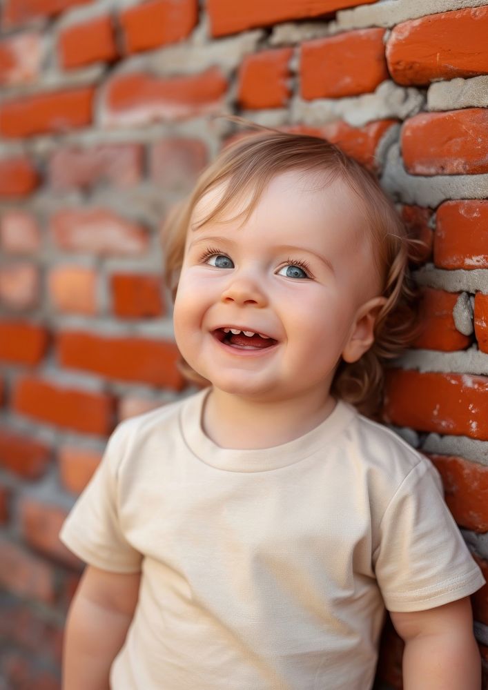 T-shirt portrait brick baby. | Free Photo - rawpixel