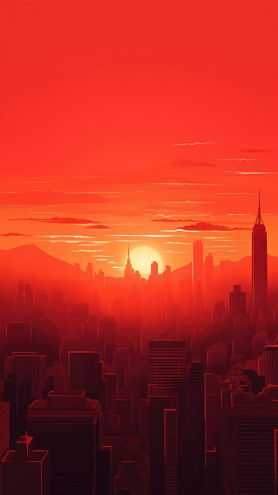 City wallpaper background architecture cityscape | Premium Photo ...