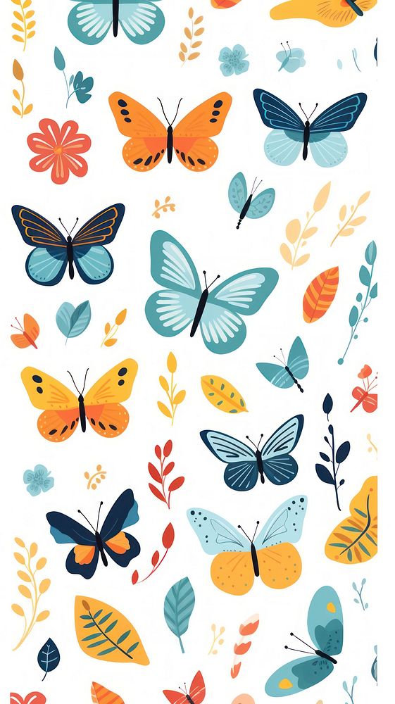 Butterfly pattern backgrounds graphics. AI | Free Photo Illustration ...