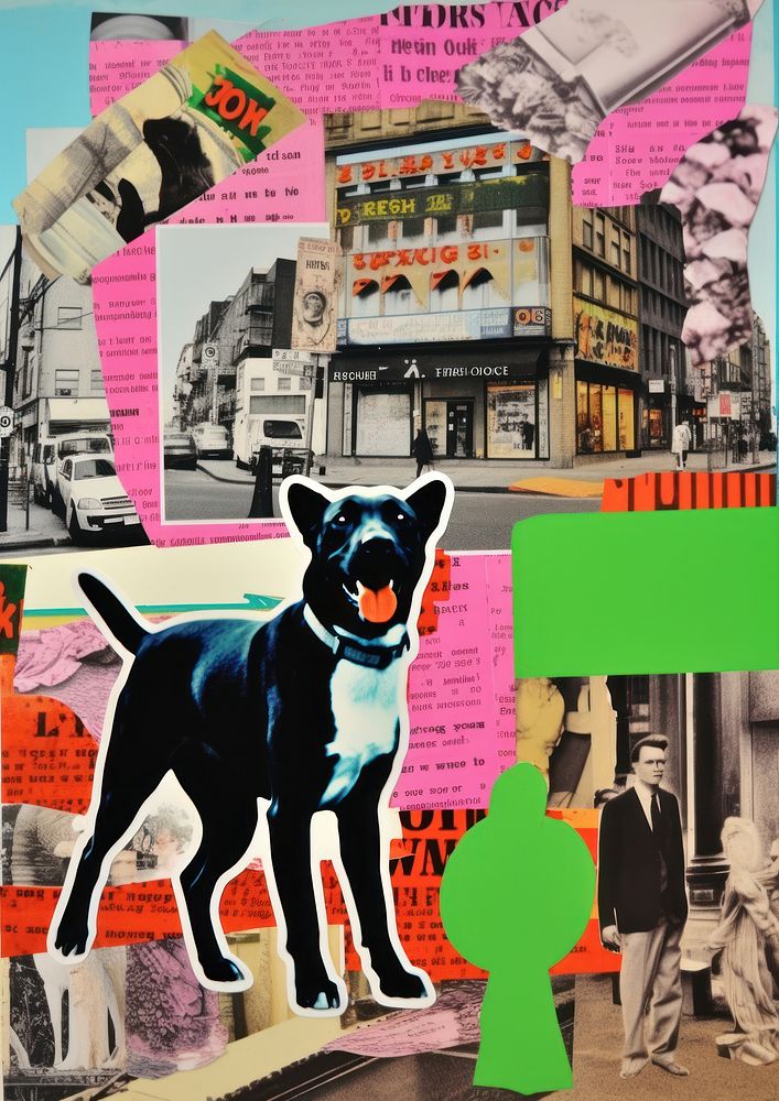 Dog collage art mammal. | Free Photo Illustration - rawpixel