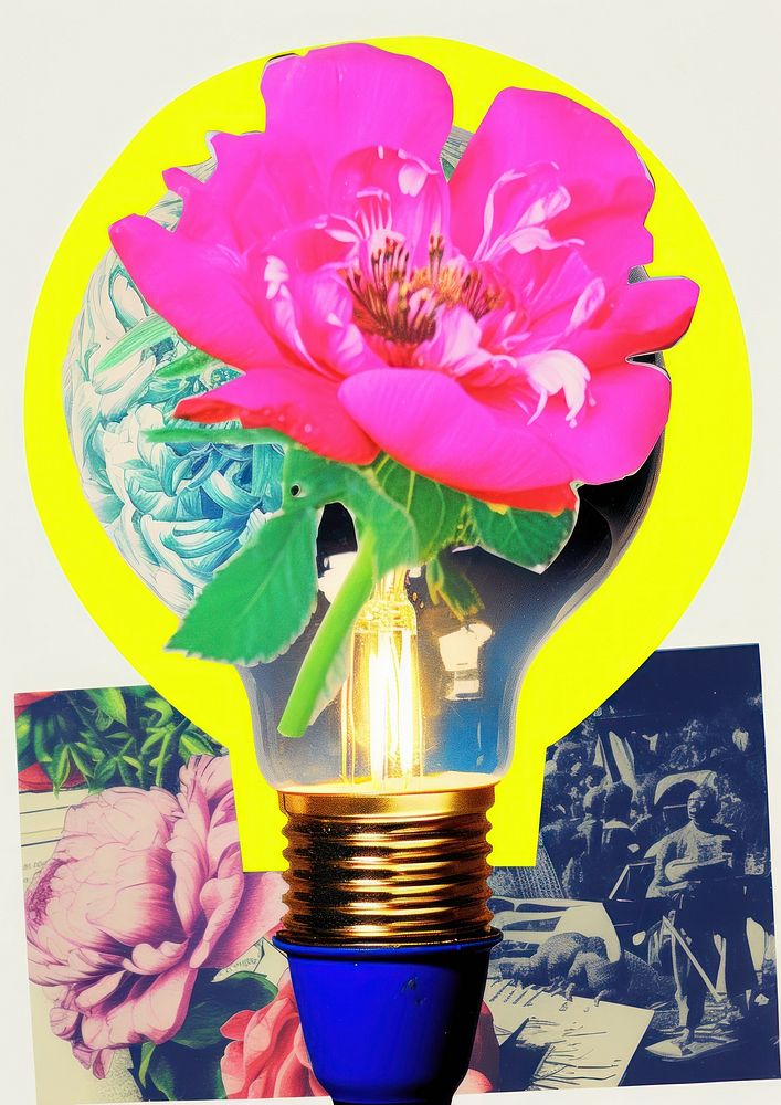 Light bulb flower lightbulb blossom | Free Photo Illustration - rawpixel