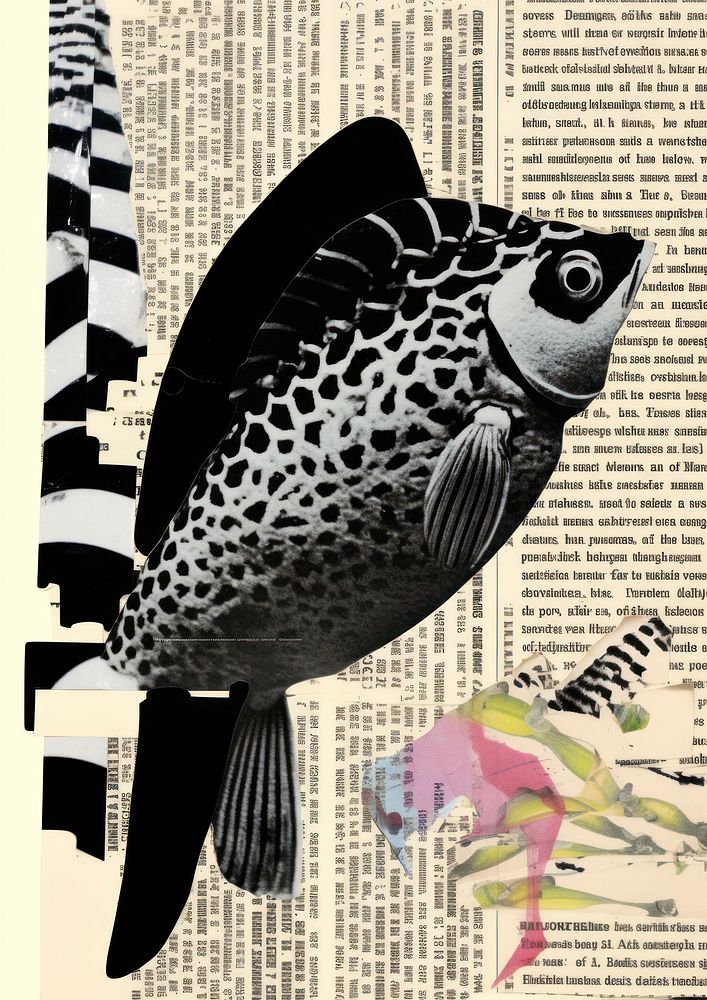 Minimal fish art animal wildlife. | Free Photo Illustration - rawpixel