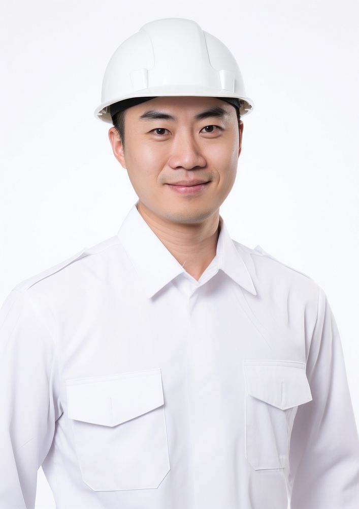 Asian man wearing white engineer | Free Photo - rawpixel