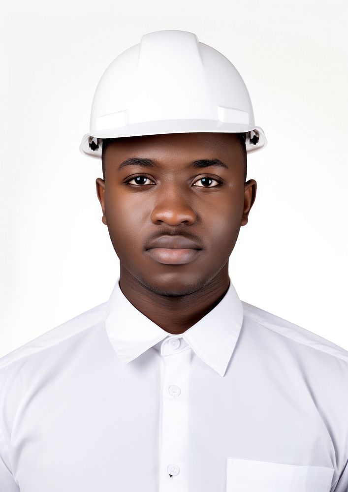 Black man wearing white engineer | Free Photo - rawpixel