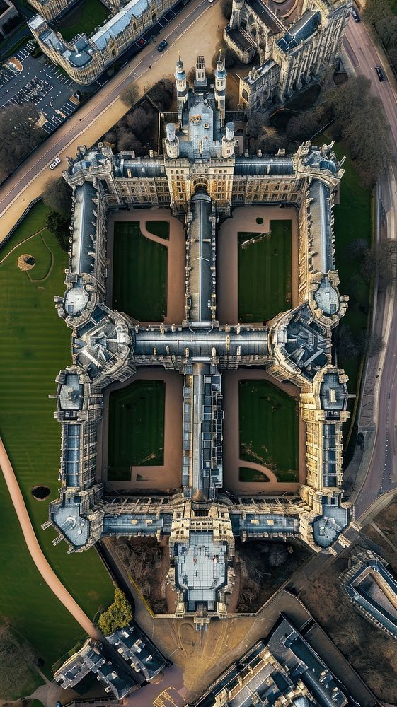 Aerial top view Windsor Castle | Free Photo - rawpixel
