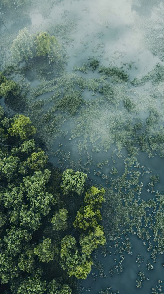 Aerial top view swamp fog | Premium Photo - rawpixel