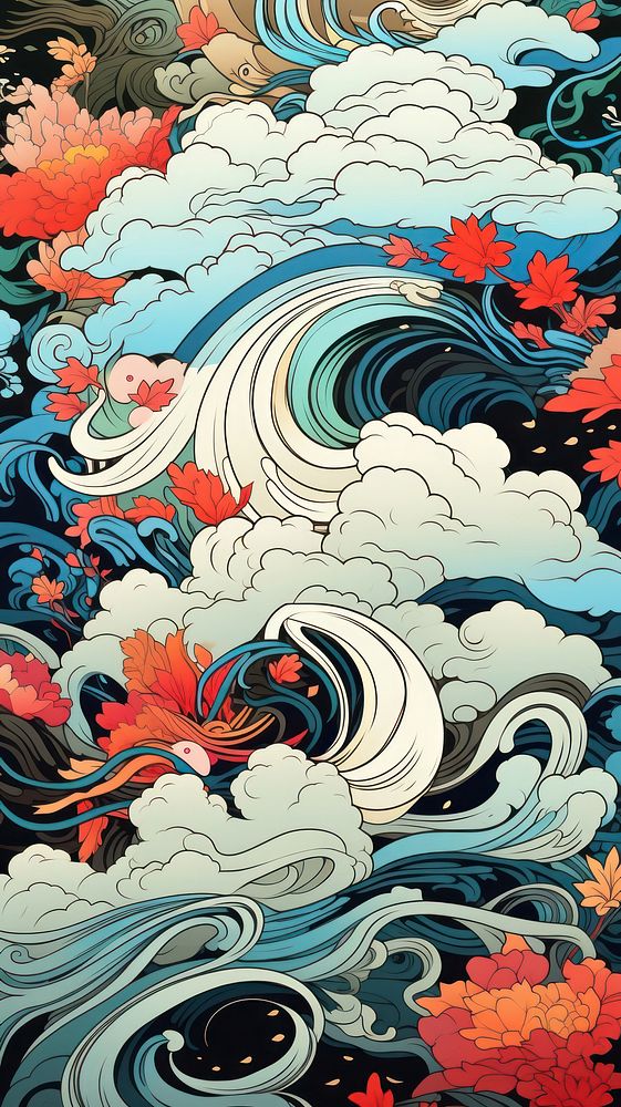 Abstract japanese art pattern backgrounds | Free Photo Illustration ...