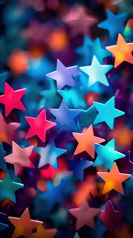 Colorful stars backgrounds illuminated decoration. | Free Photo - rawpixel