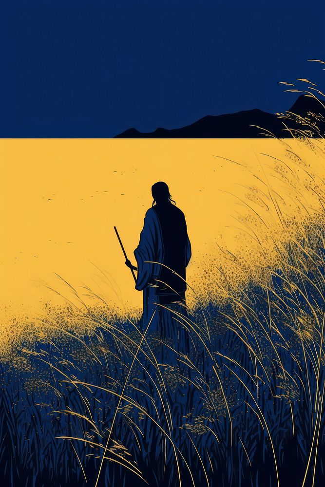 Isolated japanese samurai nature adult | Free Photo Illustration - rawpixel