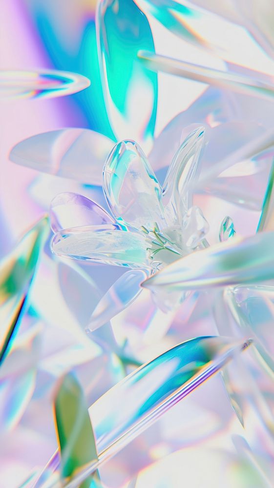 Flower backgrounds graphics crystal. | Premium Photo Illustration ...